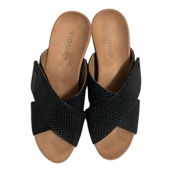 Vionic | Shoes | Vionic Slide Sandals Size 8 Black | Poshmark